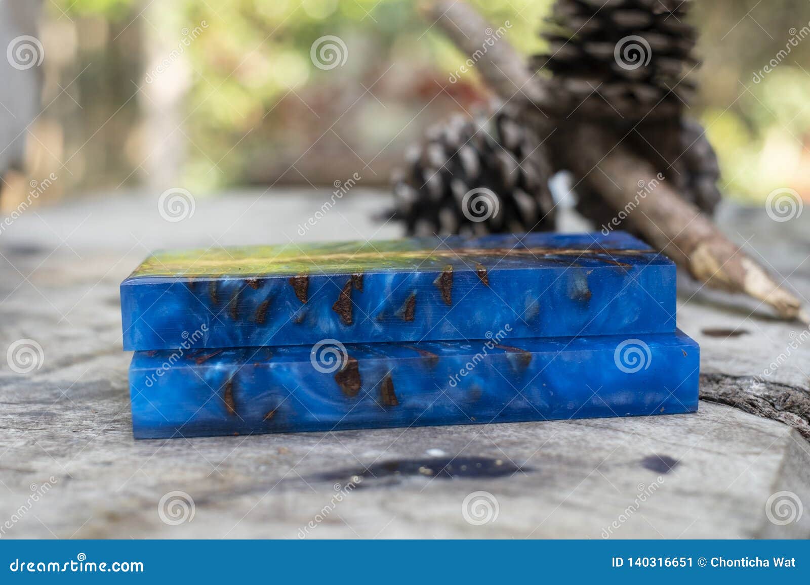 Casting Epoxy Resin Stabilizing Pine Cone Abstract Art Background Stock ...