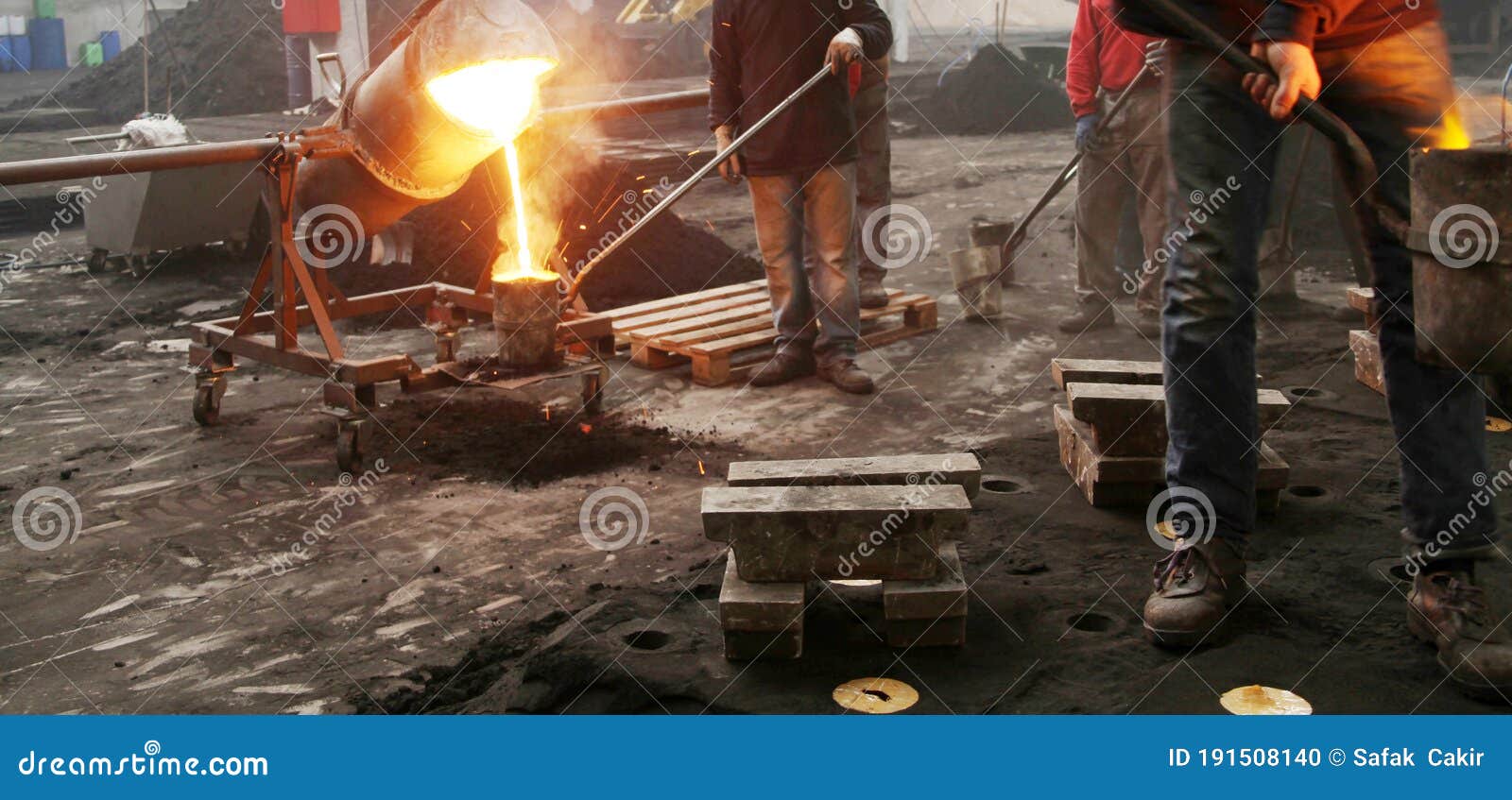 Casting factory stock photo. Image of line, heavy, mining - 191508140