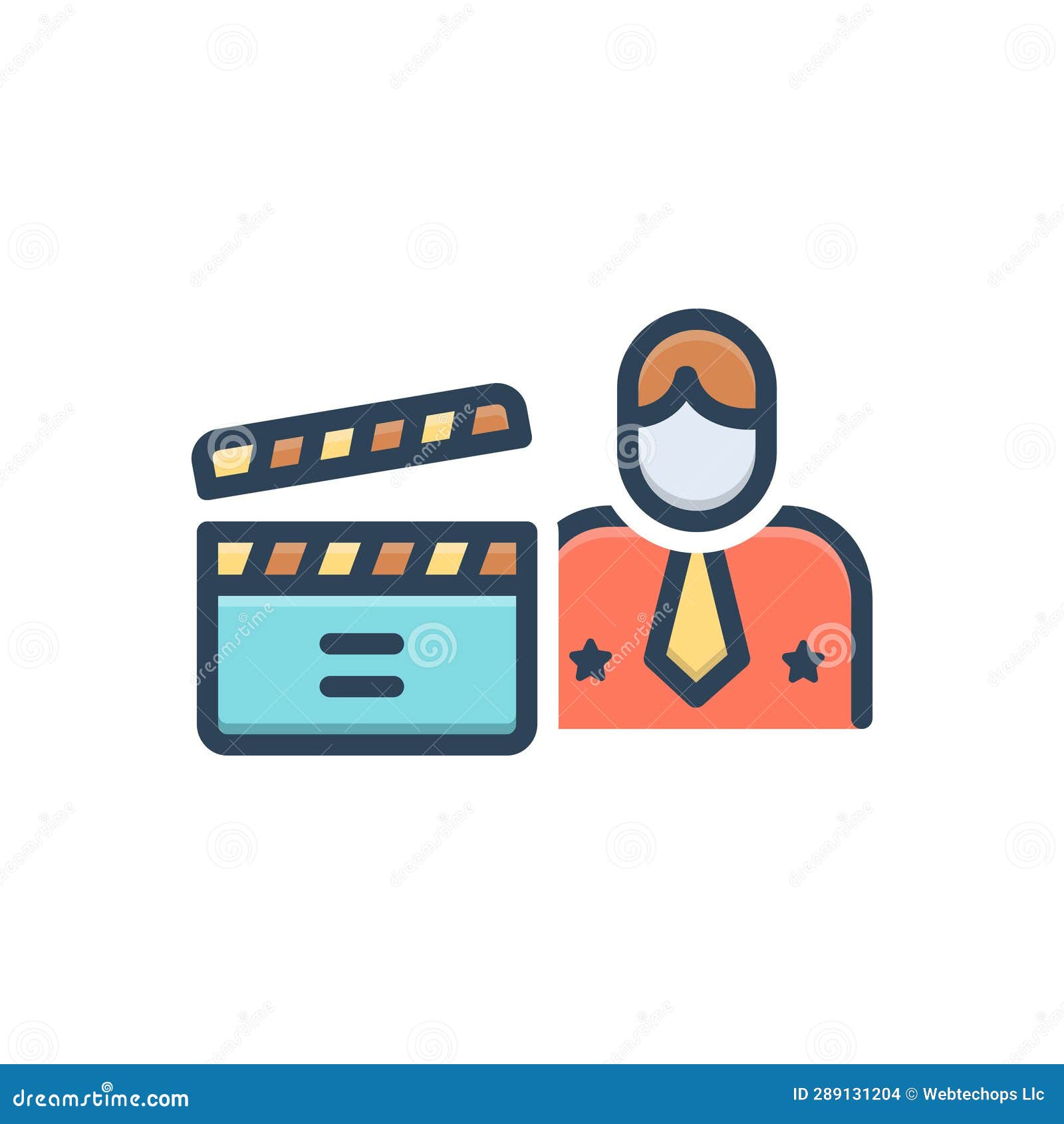 Color Illustration Icon for Casting, Movie and Director Stock ...