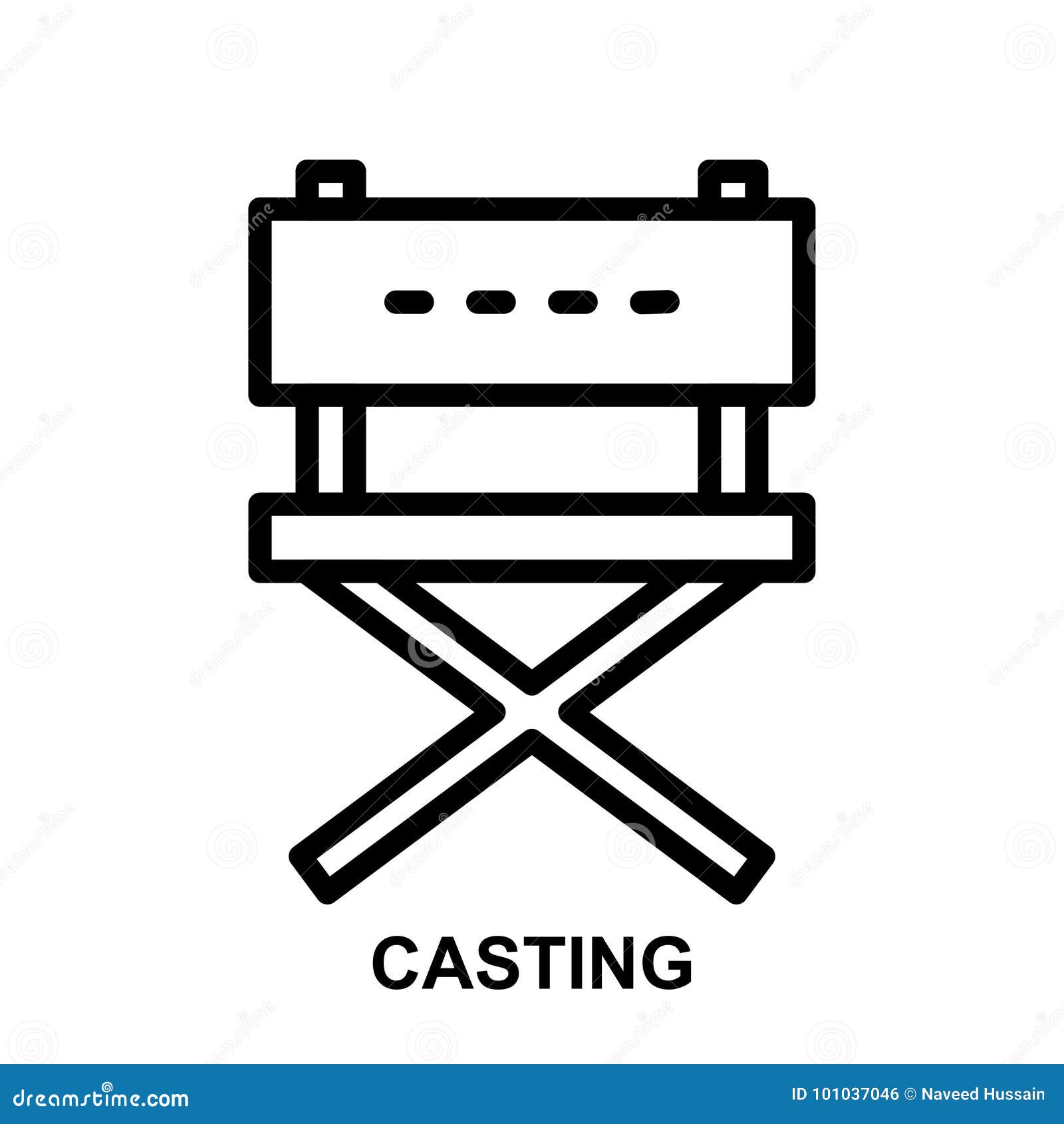 Casting icon stock illustration. Illustration of thin - 101037046