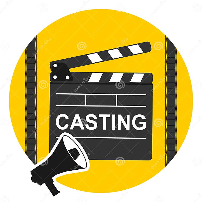 Casting Icon, Yellow Casting Selection Icon. Vector Illustration Stock ...