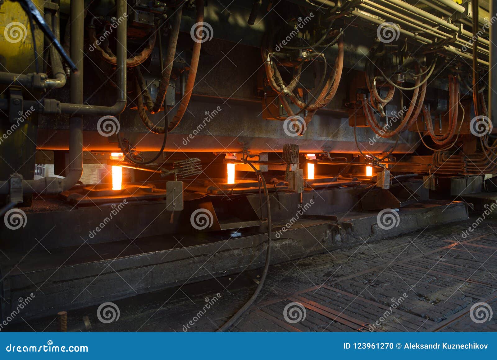 Casting in a Mold for the Production of Metal. Metallurgy Stock Photo ...