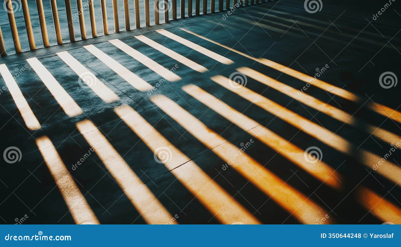 Parallel Shadows Of A Row Of Wooden Poles Stock Image | CartoonDealer ...