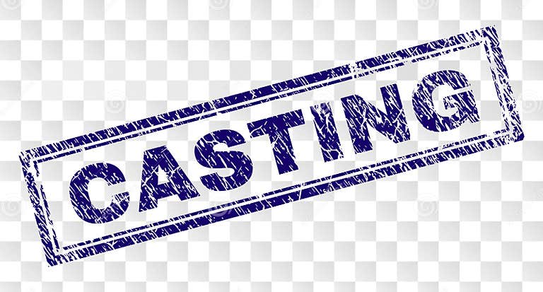 Grunge CASTING Rectangle Stamp Stock Vector - Illustration of draft ...