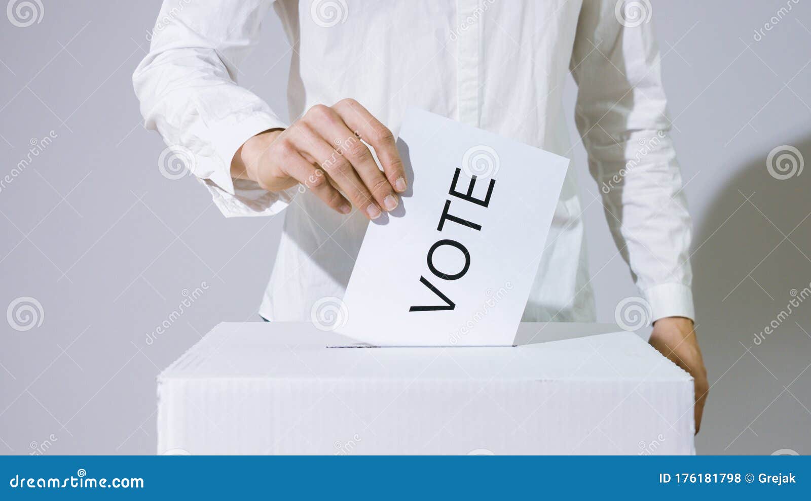 Casting Vote into the Ballot Box Stock Photo - Image of paper, bulletin ...