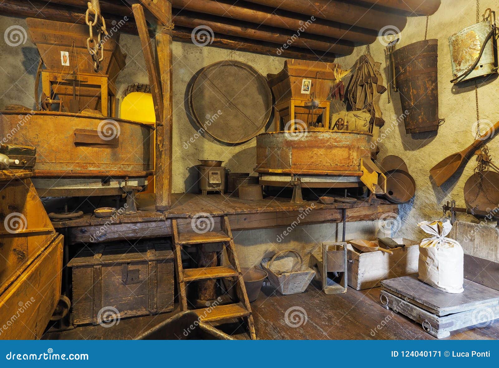 Historical Tools. An Old, Hand-operated, Sharpening Tool - A Grindstone ...