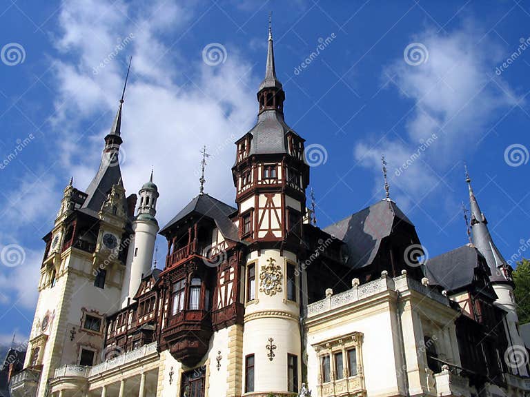 Castle stock image. Image of tower, spire, romania, wall - 103533