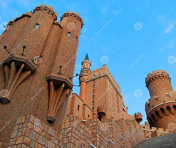 Castle stock photo. Image of dalian, front, brown, facade - 13067912