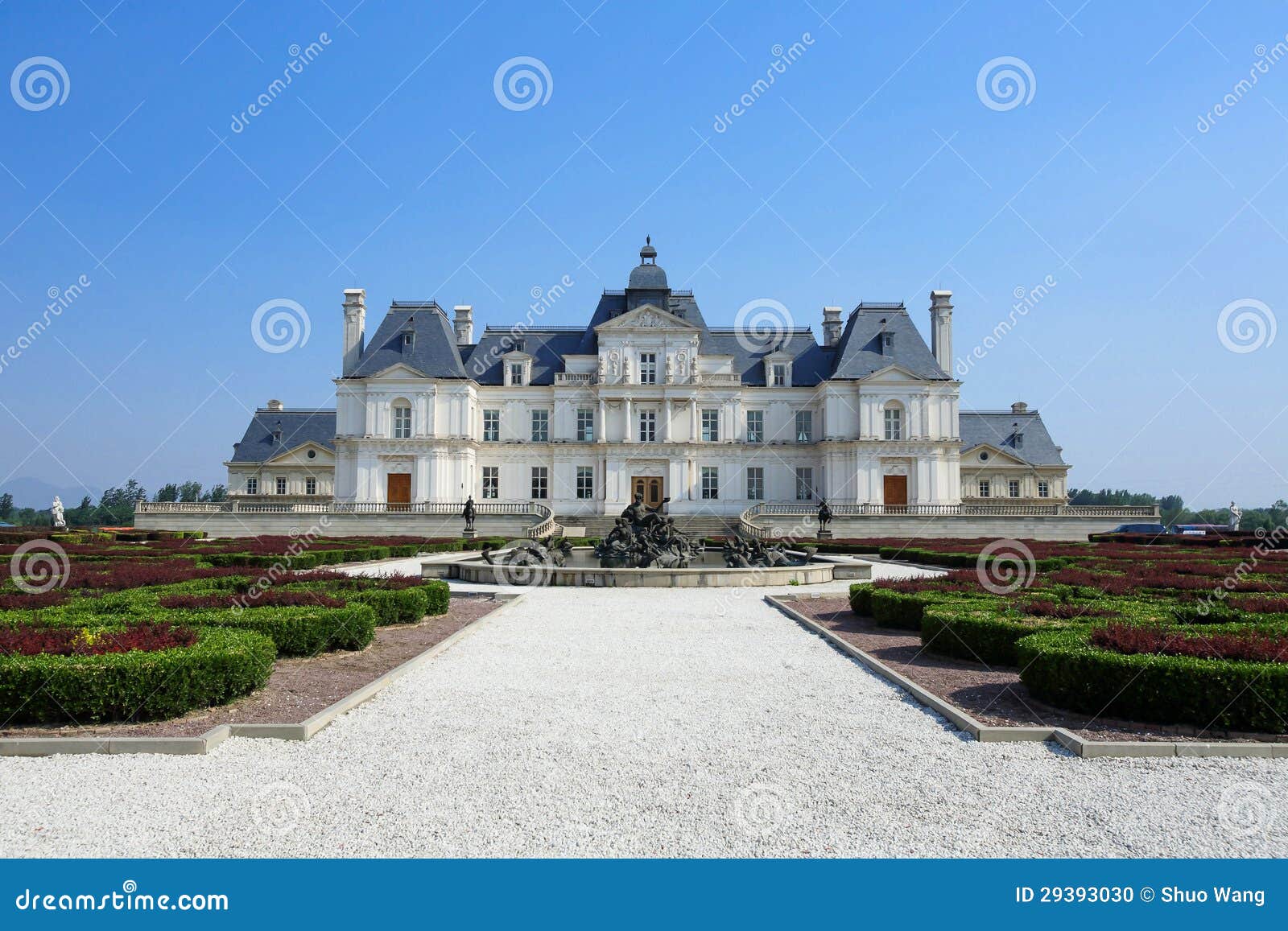Castle stock photo. Image of symmetrical, landscape, blue - 29393030