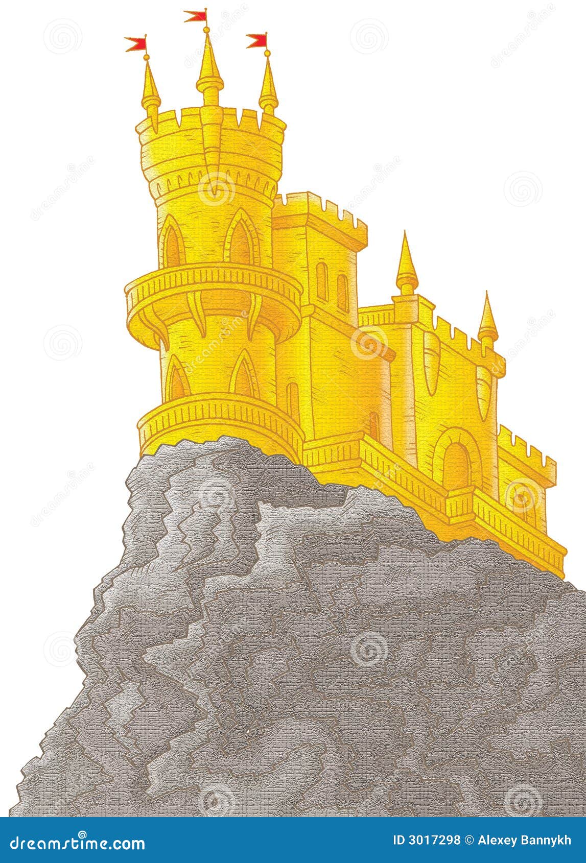 Castle stock illustration. Illustration of isolated, funny - 3017298