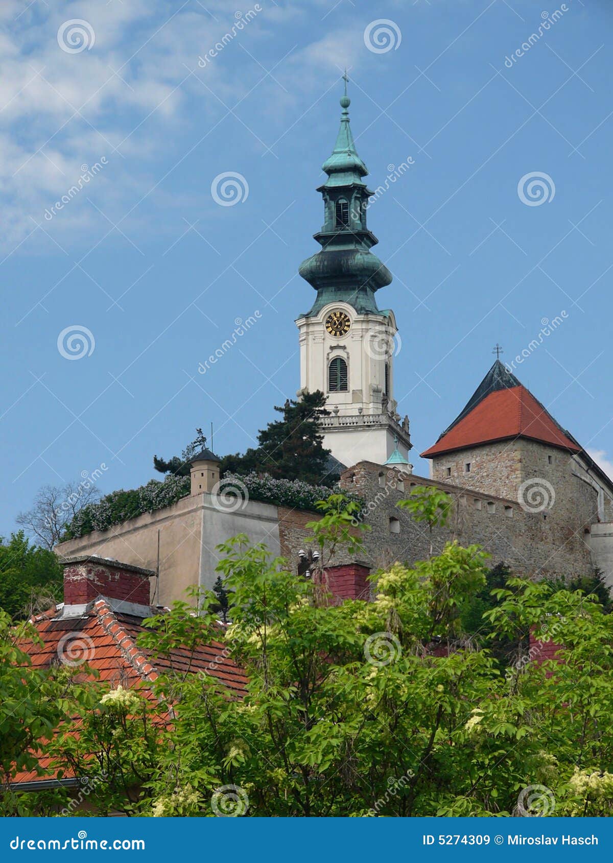 The Castle stock image. Image of wall, slovakia, blue - 5274309