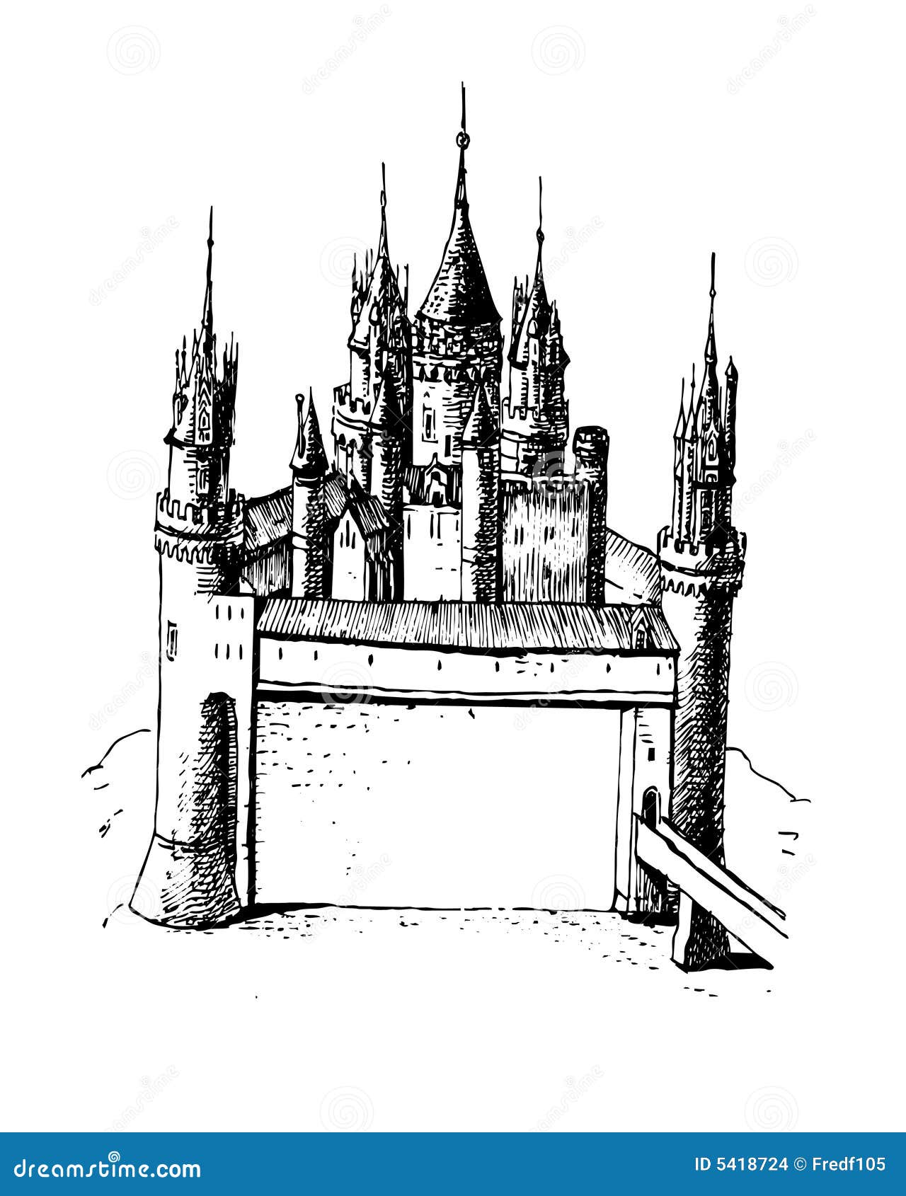 Castle stock illustration. Illustration of head, protection - 5418724