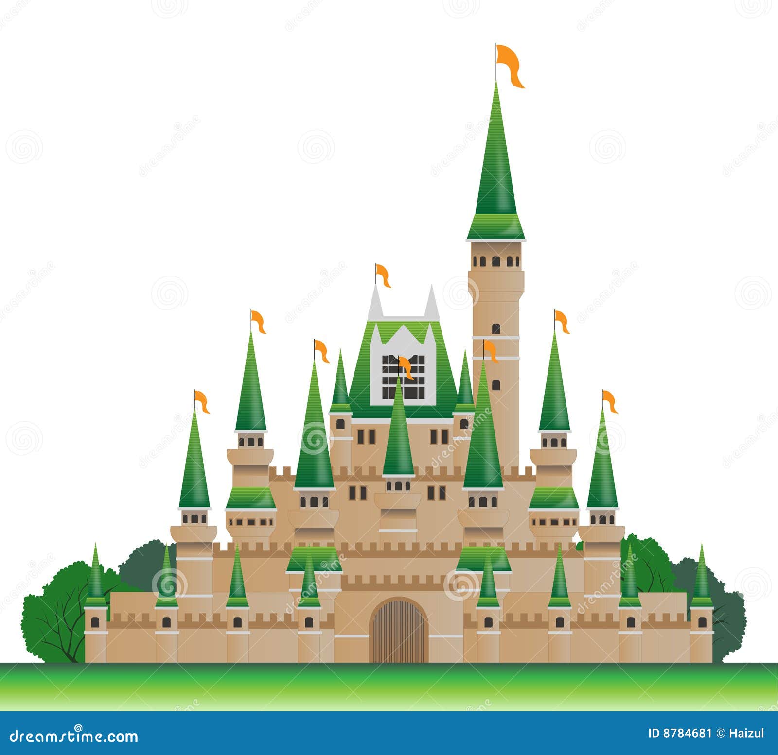 Castle stock vector. Illustration of huge, dome, building - 8784681
