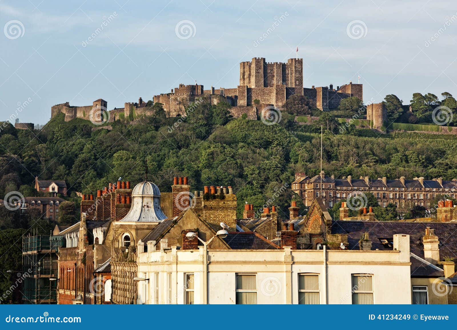 Castle Above the Roofs of Dover Stock Image - Image of dover, medieval ...