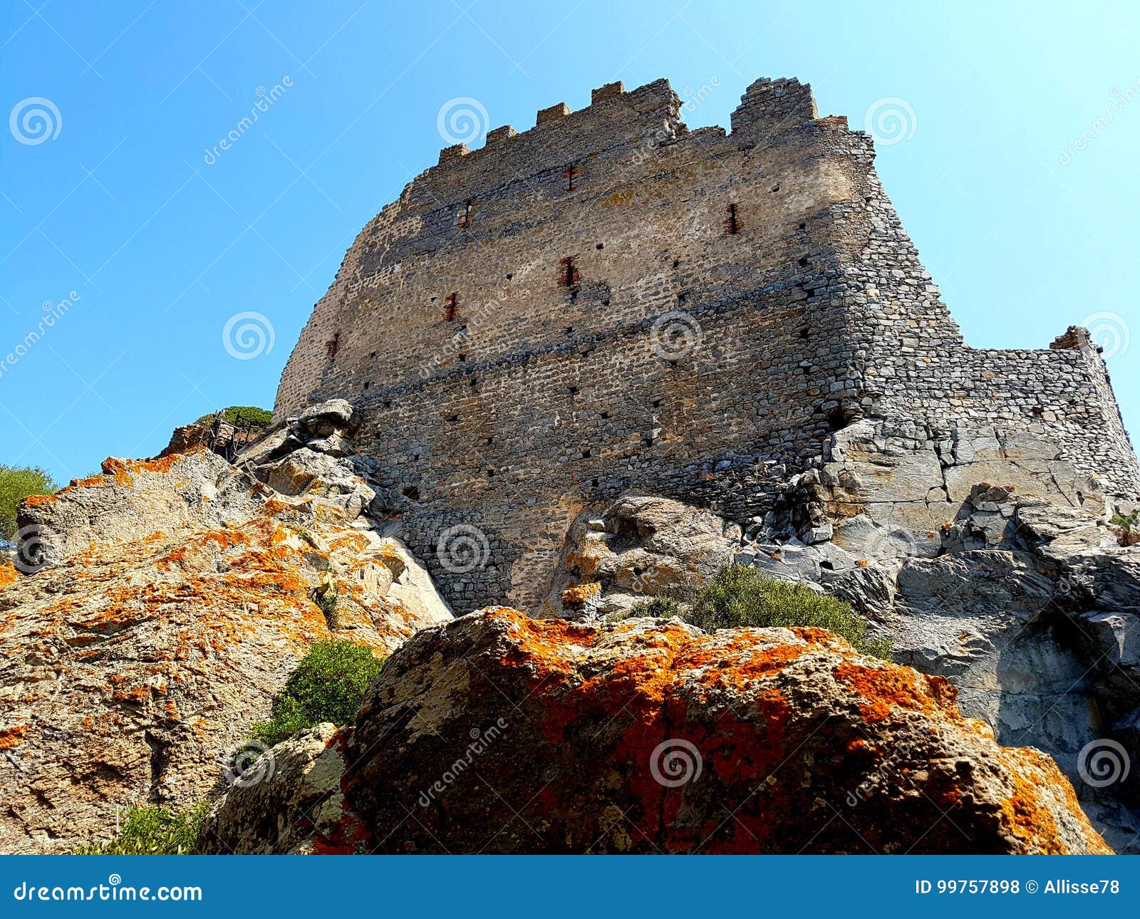 Castle of Acquafredda in Siliqua. Sardinia. Italy Stock Photo - Image ...