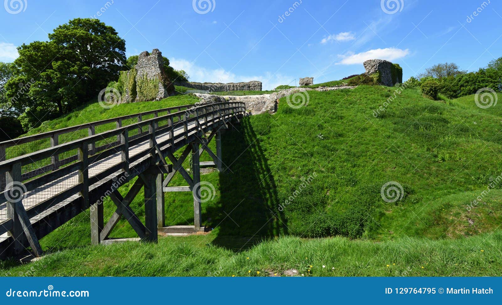 Castle Acre Castle Medieval Defences Stock Image - Image of ancient ...