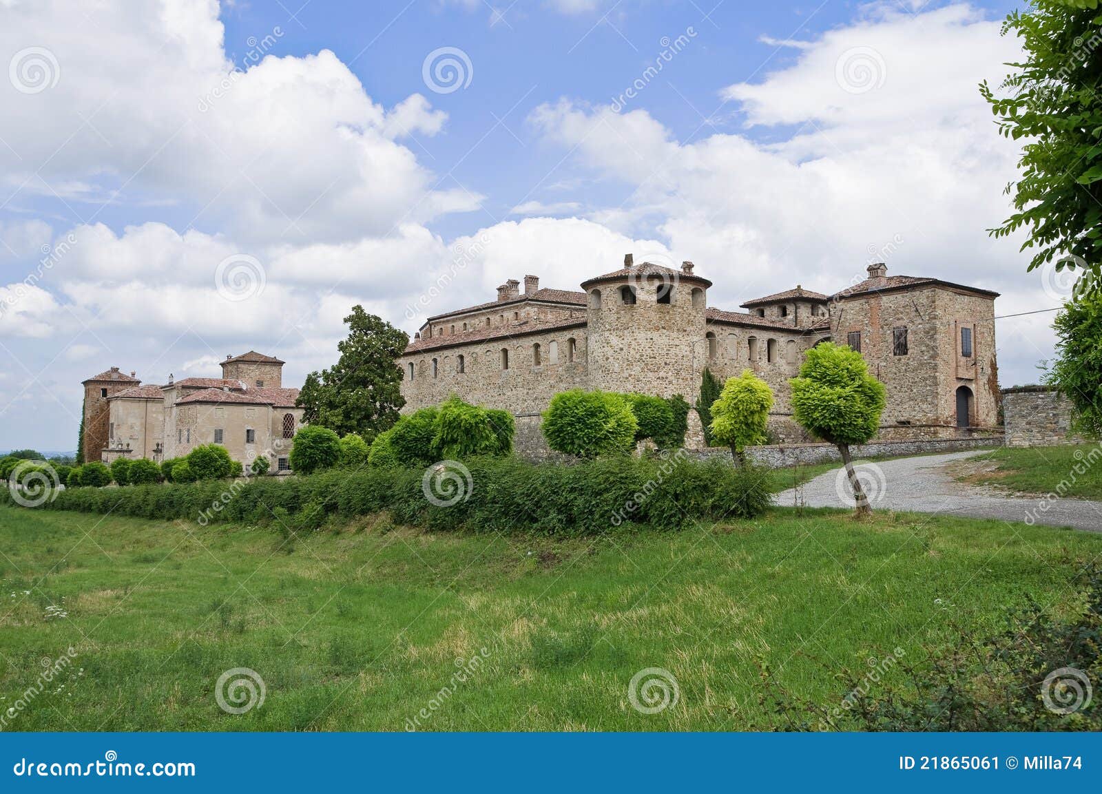 Castle of Agazzano. Emilia-Romagna. Italy Stock Image - Image of ...