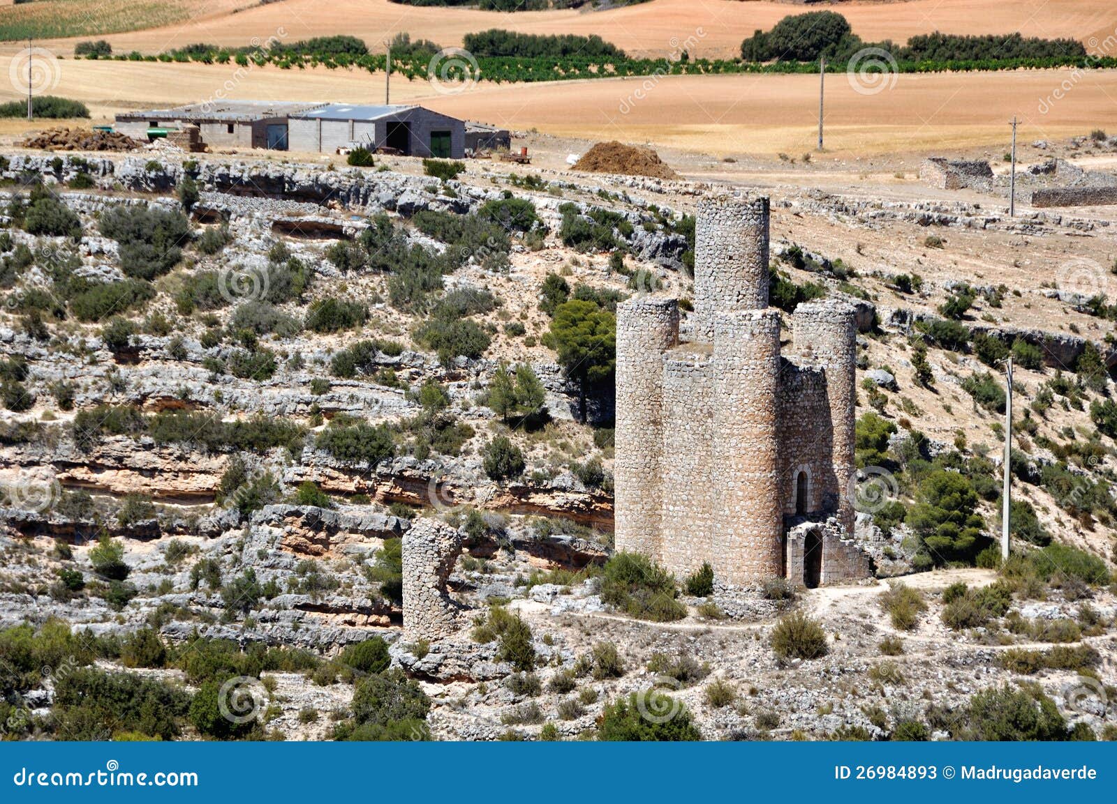 Castle of Alarcon in Spain stock image. Image of place - 26984893