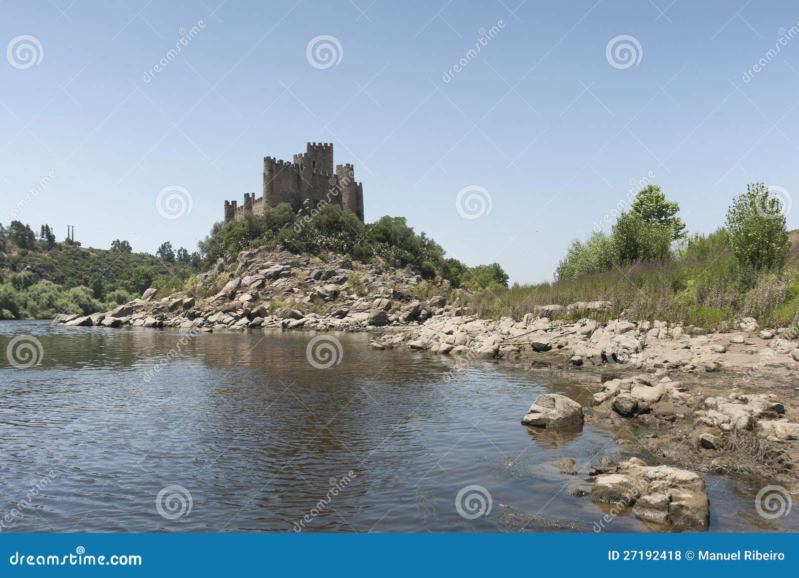 Castle of Almourol stock photo. Image of europe, high - 27192418