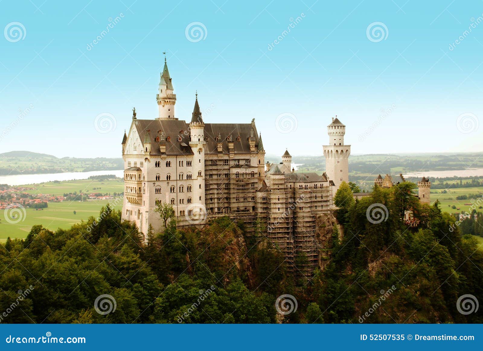 Castle in the Alps stock image. Image of clouds, city - 52507535