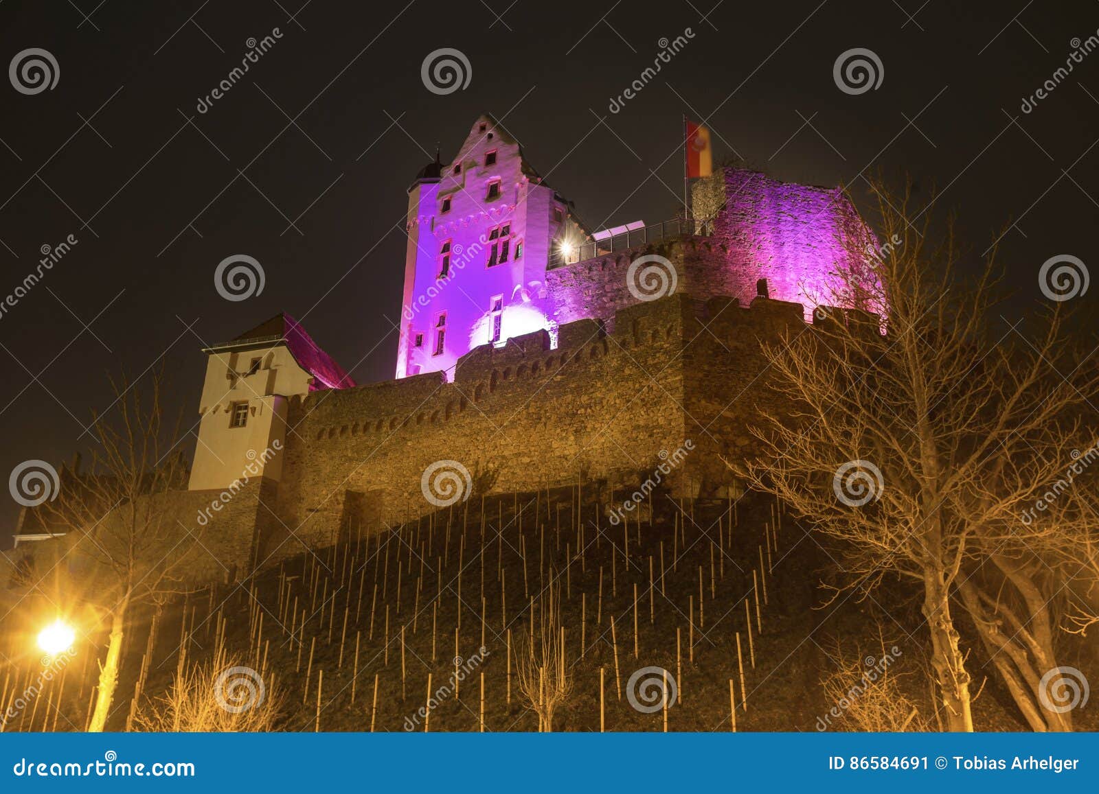 Castle Alzenau Germany at Night Stock Image - Image of bright, travel ...