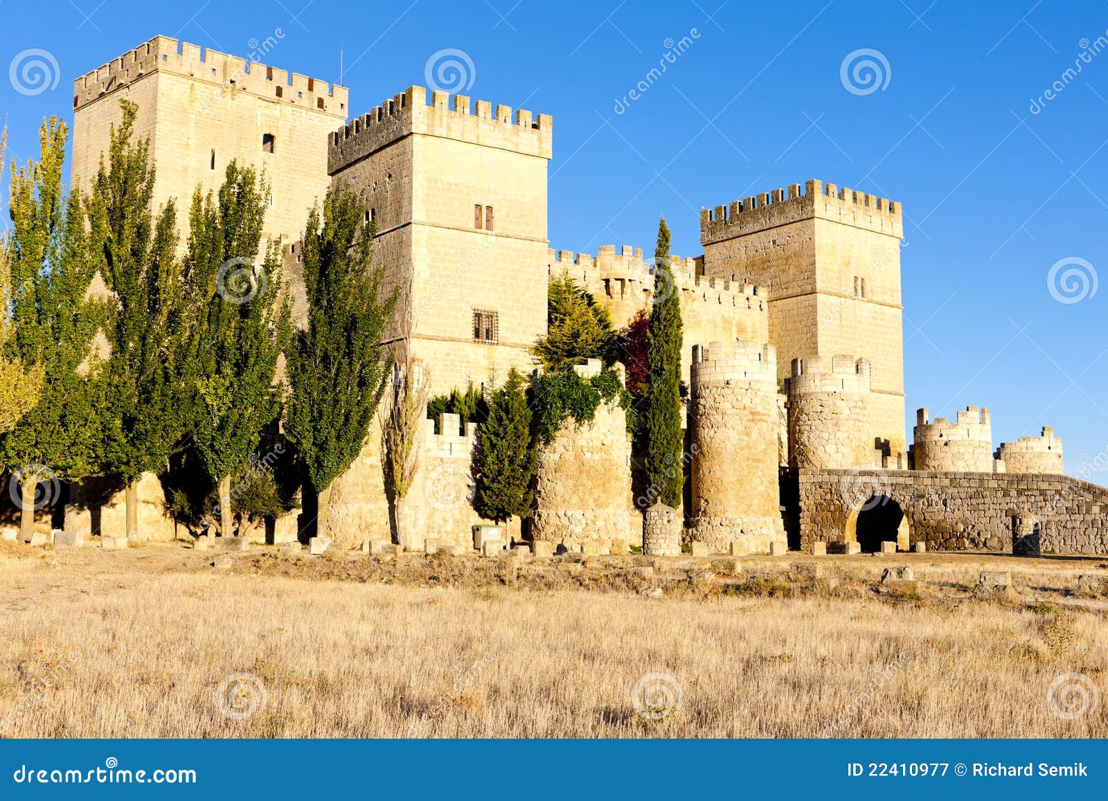 Castle of Ampudia stock image. Image of locations, castile - 22410977