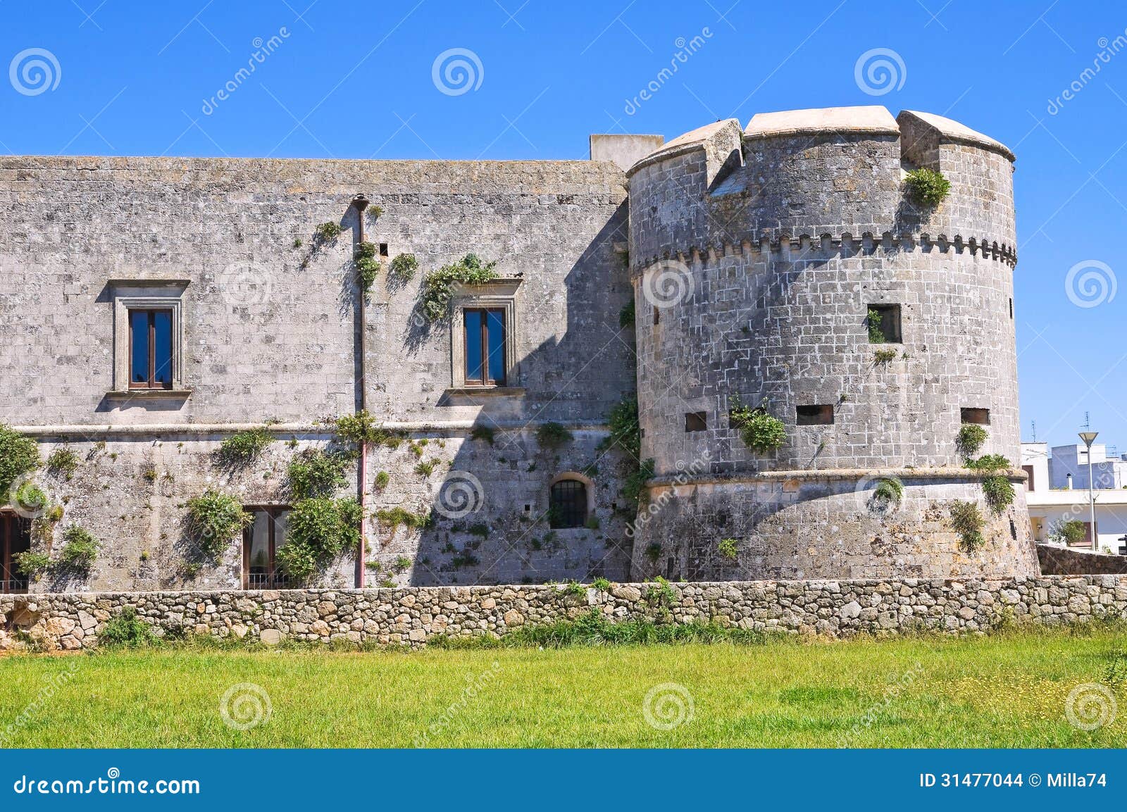 Castle of Andrano. Puglia. Italy Stock Photo - Image of fortification ...