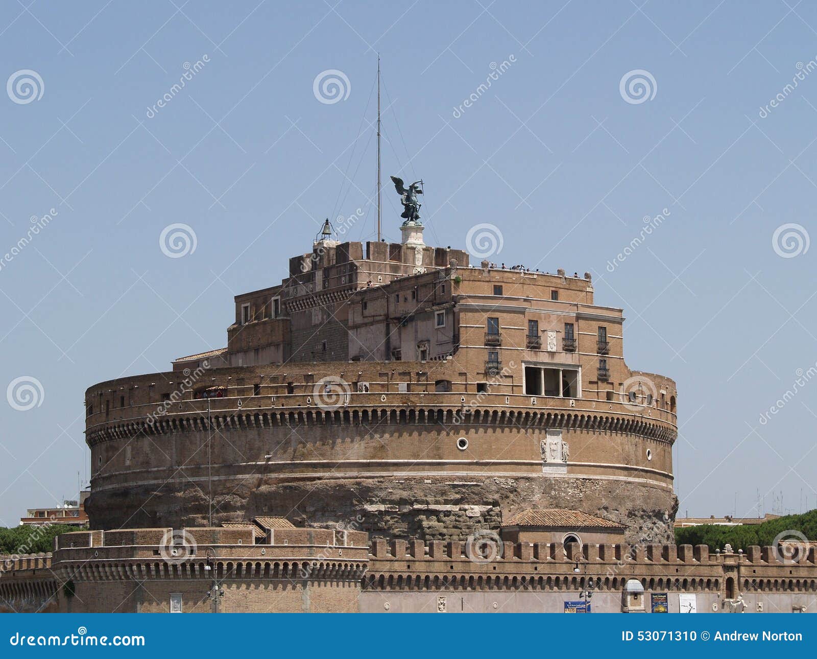 Castle of the Angels, Rome stock photo. Image of basrelief - 53071310