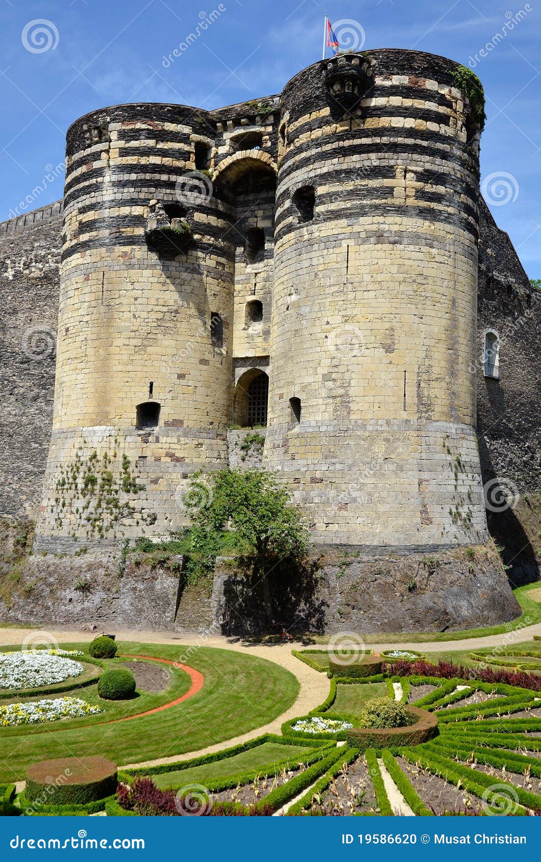 Castle of Angers in France stock photo. Image of grey - 19586620