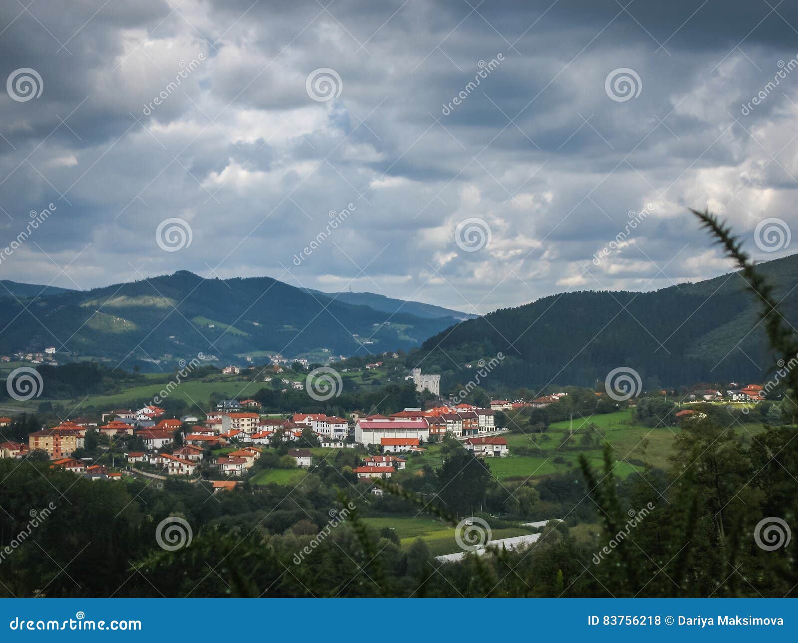 Castle Arteaga, Basque Country, Spain Stock Photo - Image of season ...