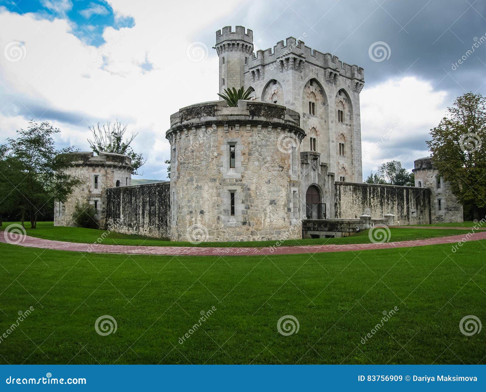 Castle Arteaga, Basque Country, Spain Stock Image - Image of tower ...