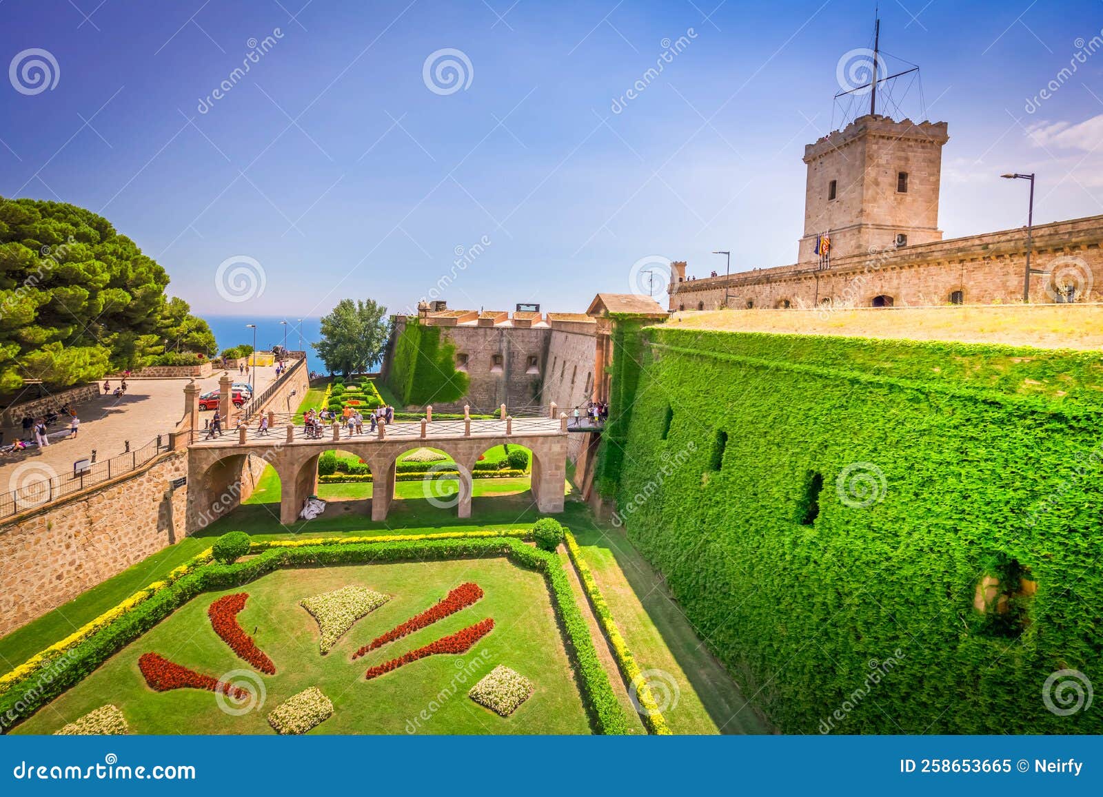 Castle of Barcelona stock image. Image of historic, exterior - 258653665