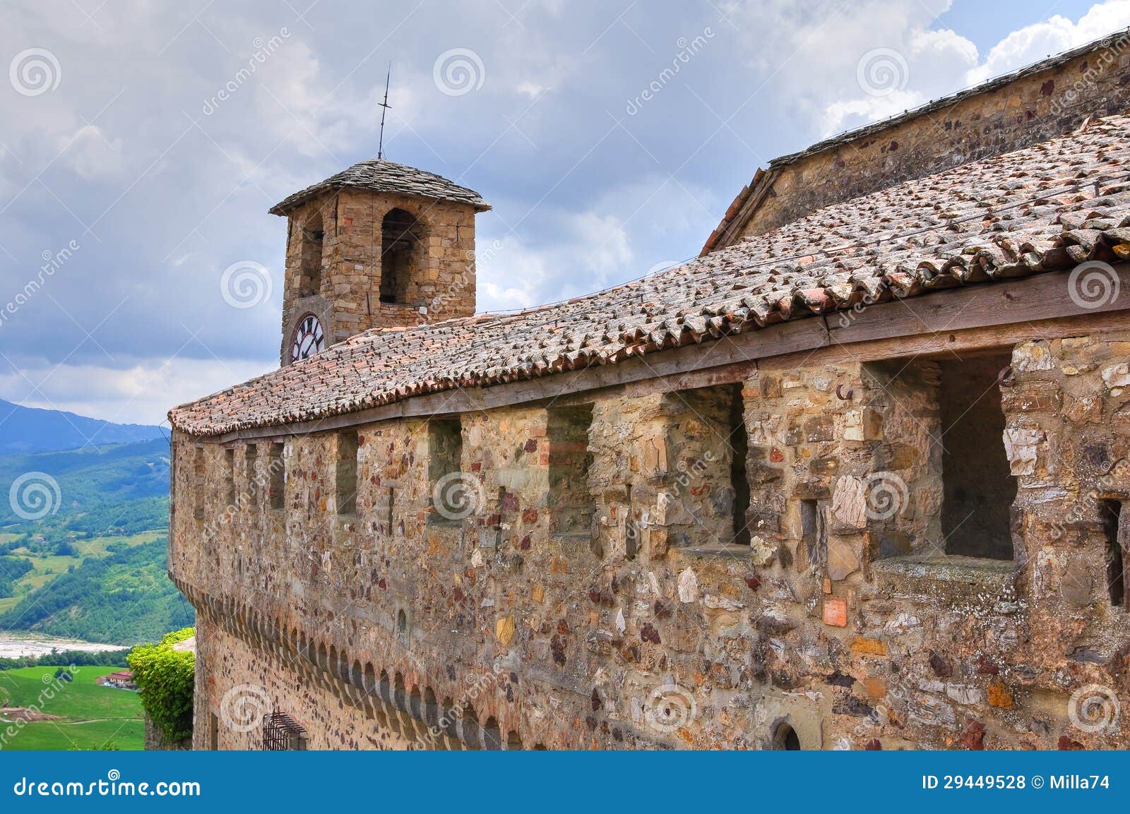 Castle of Bardi. Emilia-Romagna. Italy Stock Photo - Image of century ...