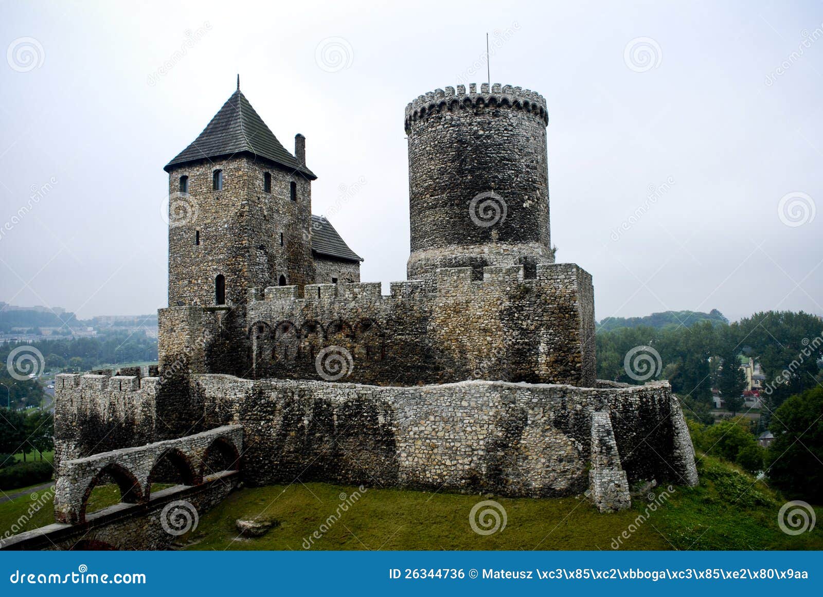Old, Medieval Castle in Bedzin, Poland Stock Photo - Image of beautiful ...