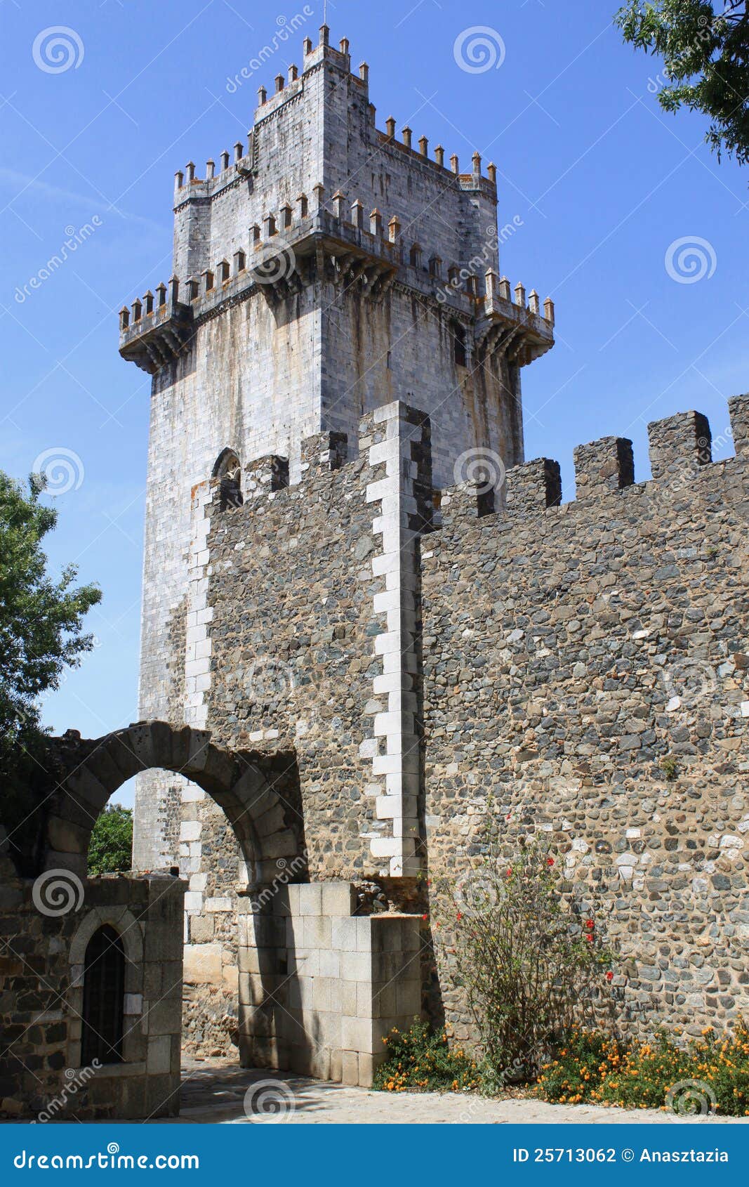 Castle of Beja stock photo. Image of beja, tourism, wall - 25713062