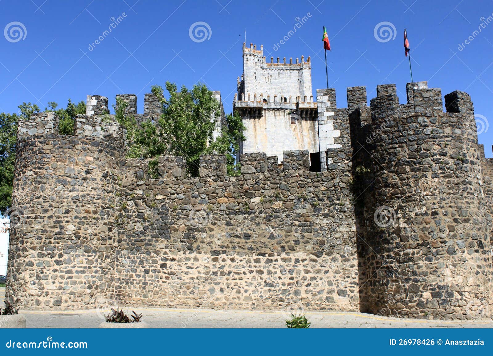 Castle of Beja stock photo. Image of architecture, sightseeing - 26978426