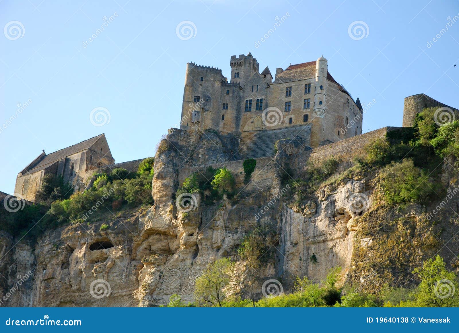 The castle of Beynac stock photo. Image of antiquity - 19640138