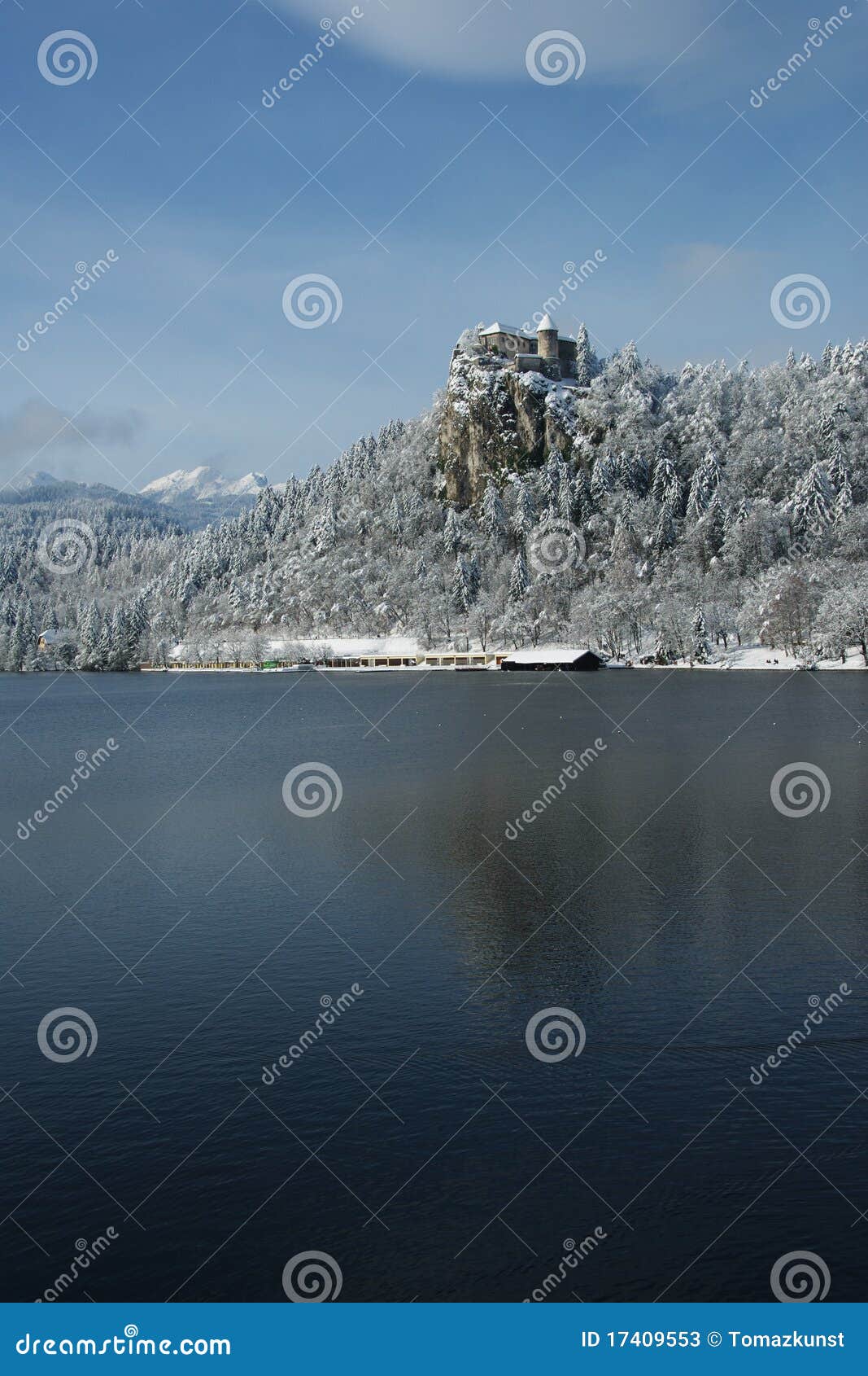 Castle of Bled stock image. Image of mountain, view, cliff - 17409553