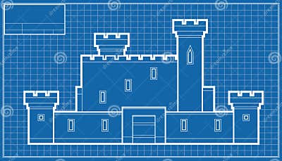 Castle Blueprint stock illustration. Illustration of project - 41194965