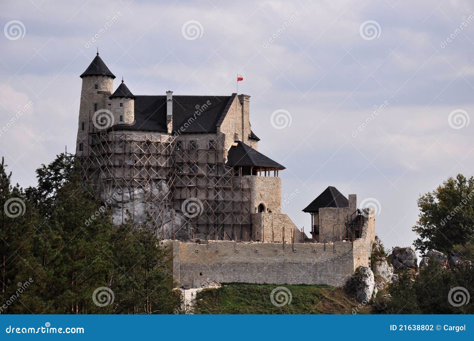 Castle of Bobolice, Poland stock photo. Image of ancient - 21638802