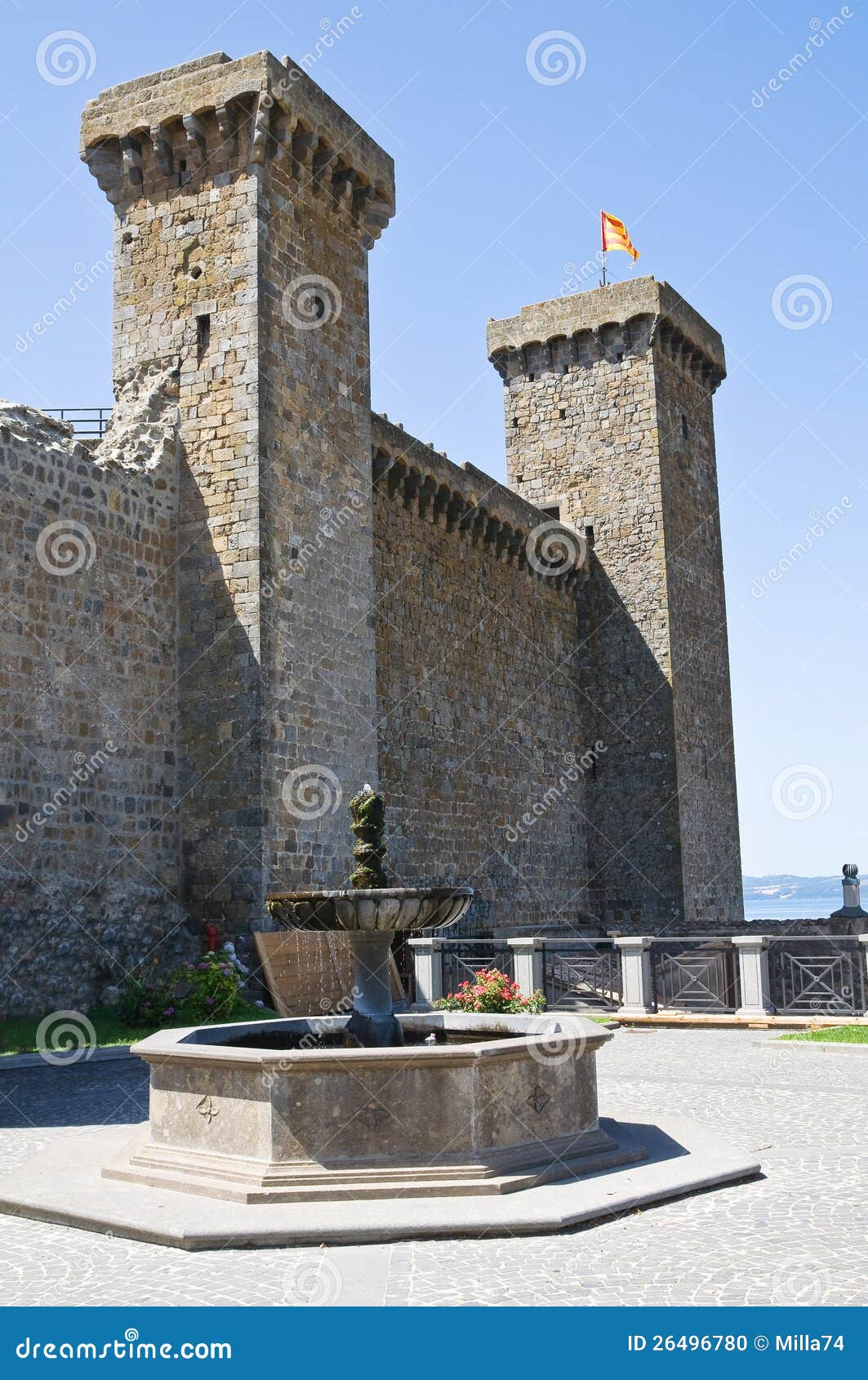 Castle of Bolsena. Lazio. Italy Stock Photo - Image of historical ...