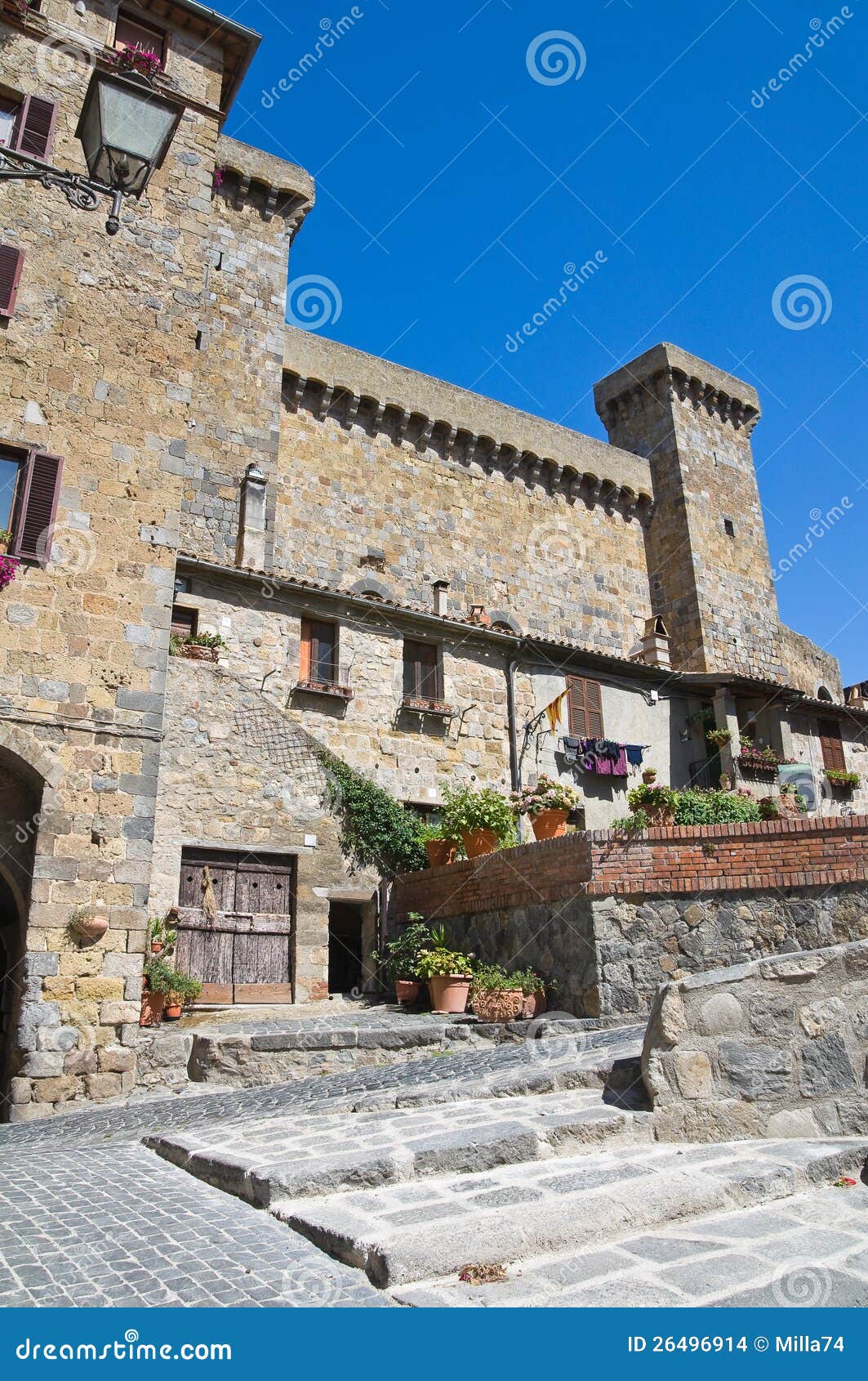Castle of Bolsena. Lazio. Italy Stock Photo - Image of construction ...