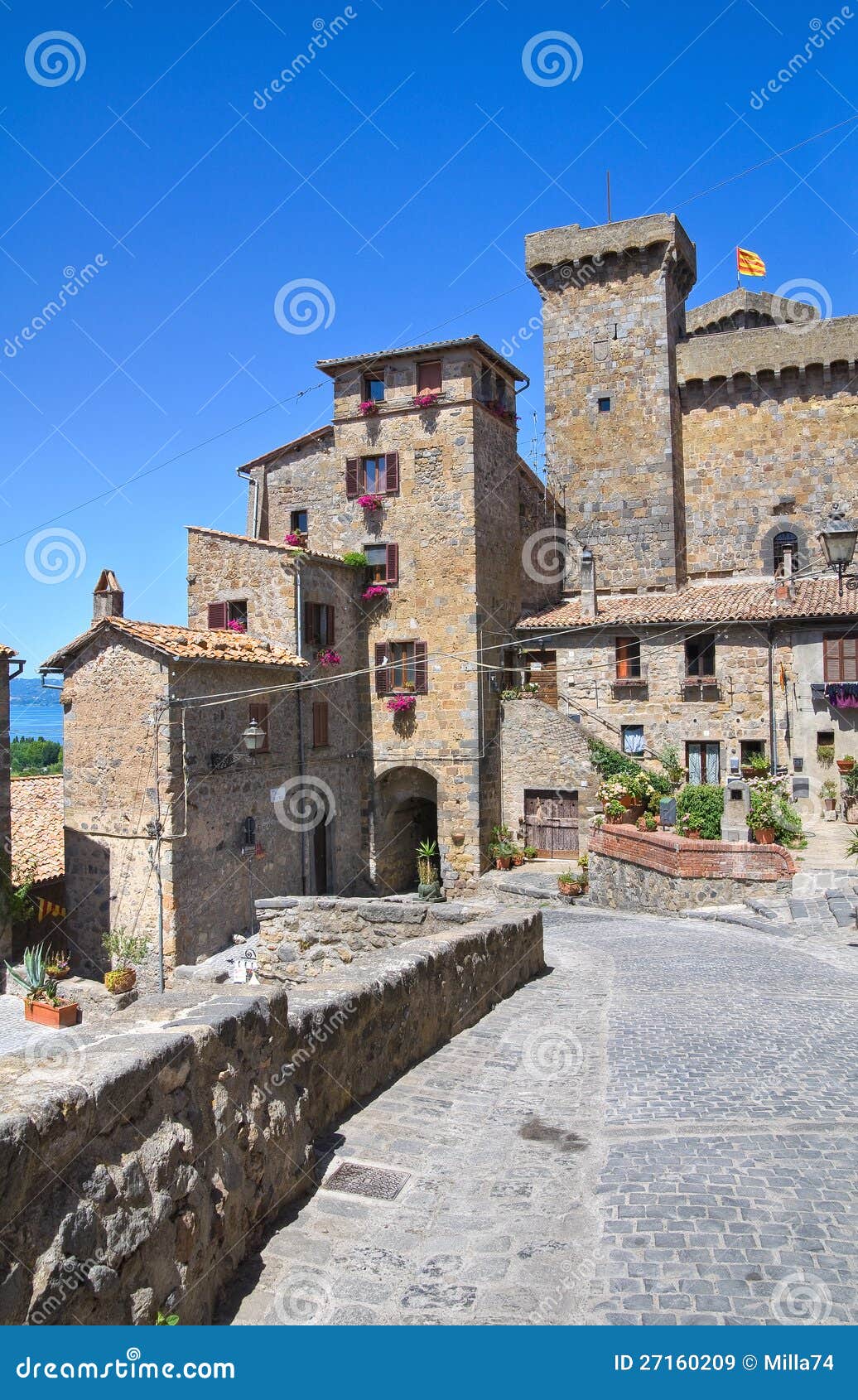 Castle of Bolsena. Lazio. Italy Stock Image - Image of architectonic ...