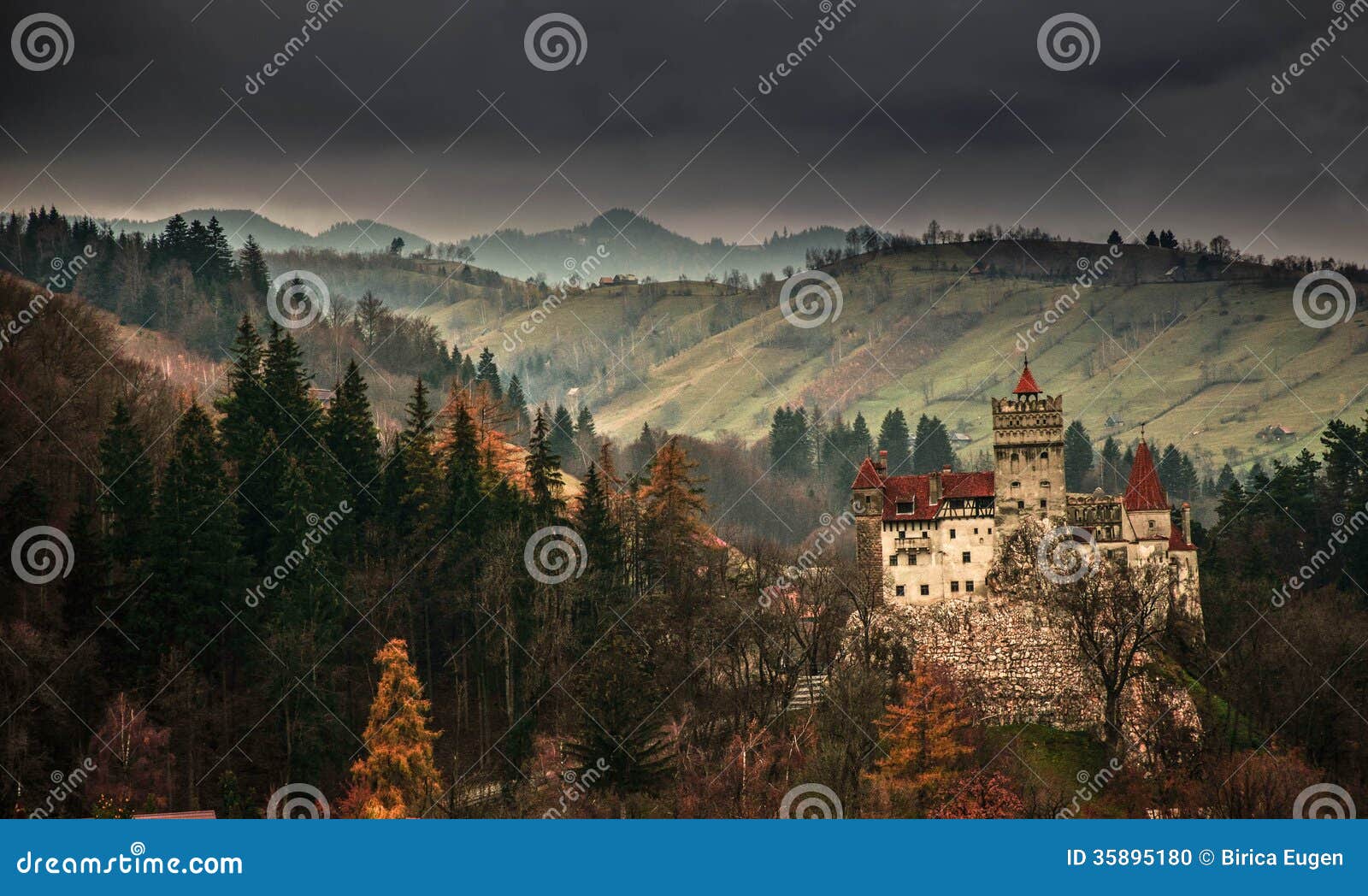 Castle bran stock photo. Image of cloud, tree, brasov - 35895180