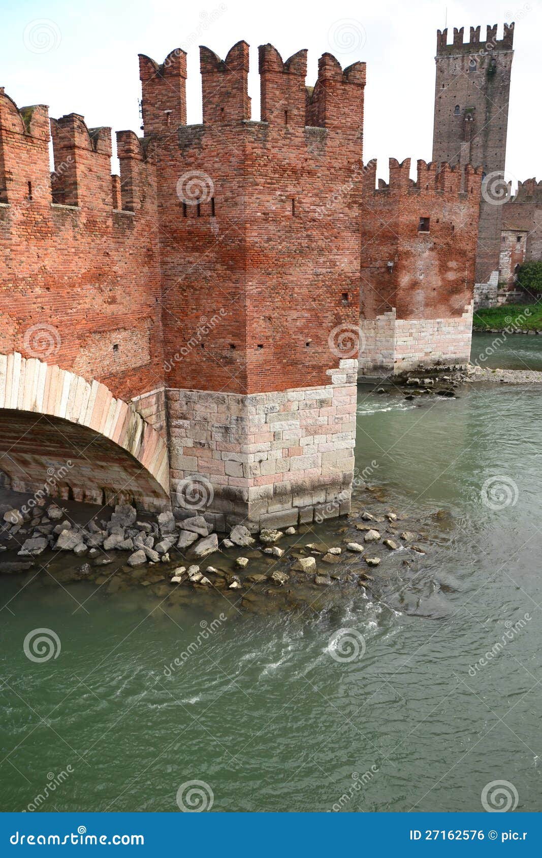 Castle and bridge stock photo. Image of 14th, archaeological - 27162576