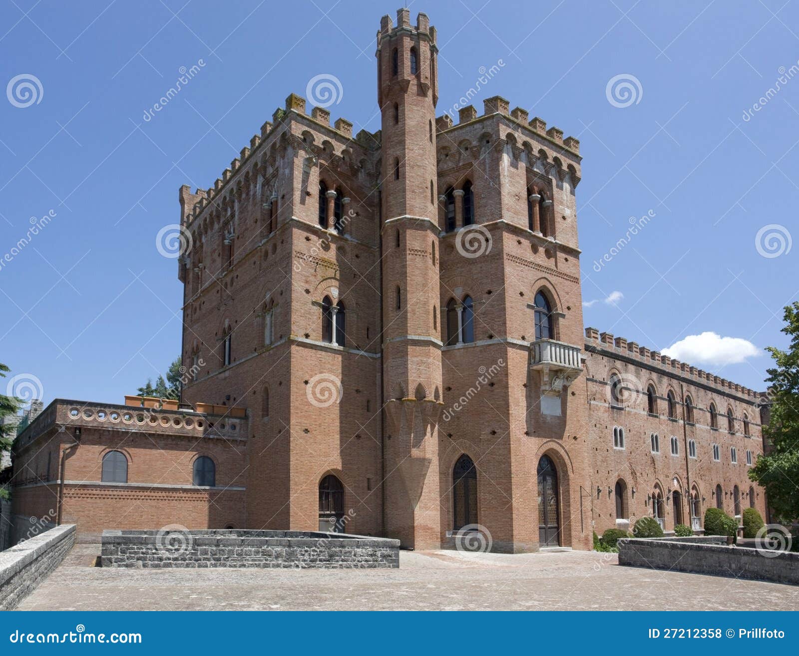 Castle of Brolio stock photo. Image of sunny, shrub, garden - 27212358