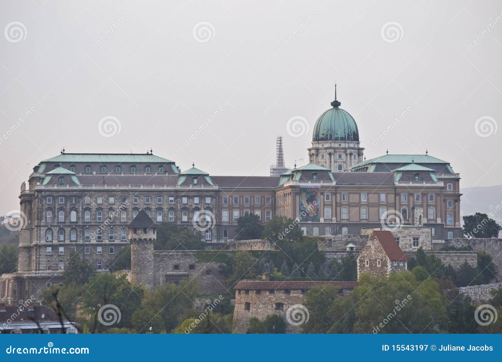 Castle of Budapest stock image. Image of hill, horse - 15543197