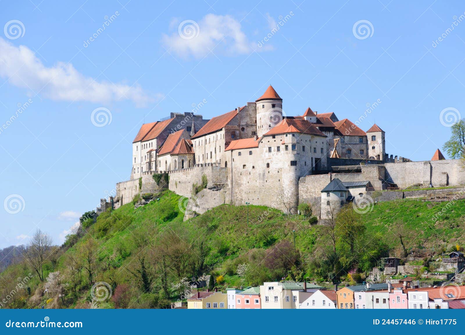 Castle Burghausen, Germany stock photo. Image of sunny - 24457446