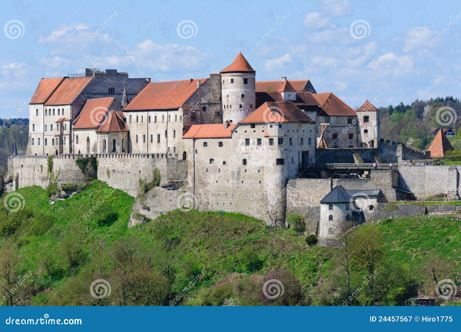 Castle Burghausen, Germany stock image. Image of buildings - 24457567