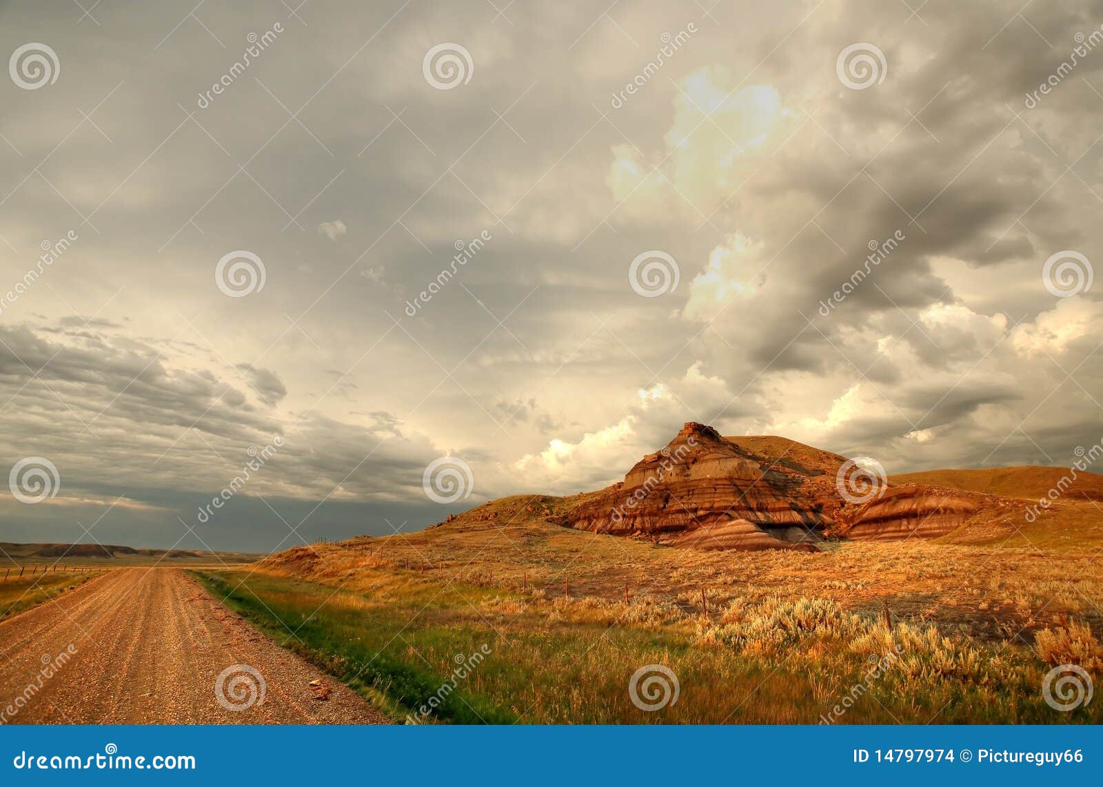 Castle Butte in Big Muddy Valley Stock Photo - Image of color, country ...